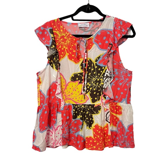 Emily Wonder | Tops | Emily Wonder Floral Print Top Size Large Rayon ...